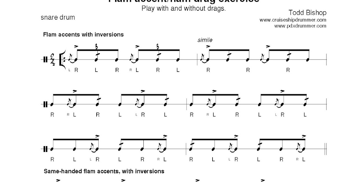 Cruise Ship Drummer!: It's a flam accent throwdown!